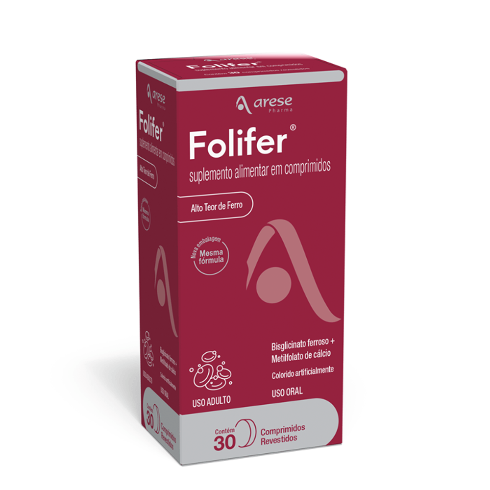Folifer 150mg Arese 30 Comprimidos Revestidos - Drogarias Pacheco
