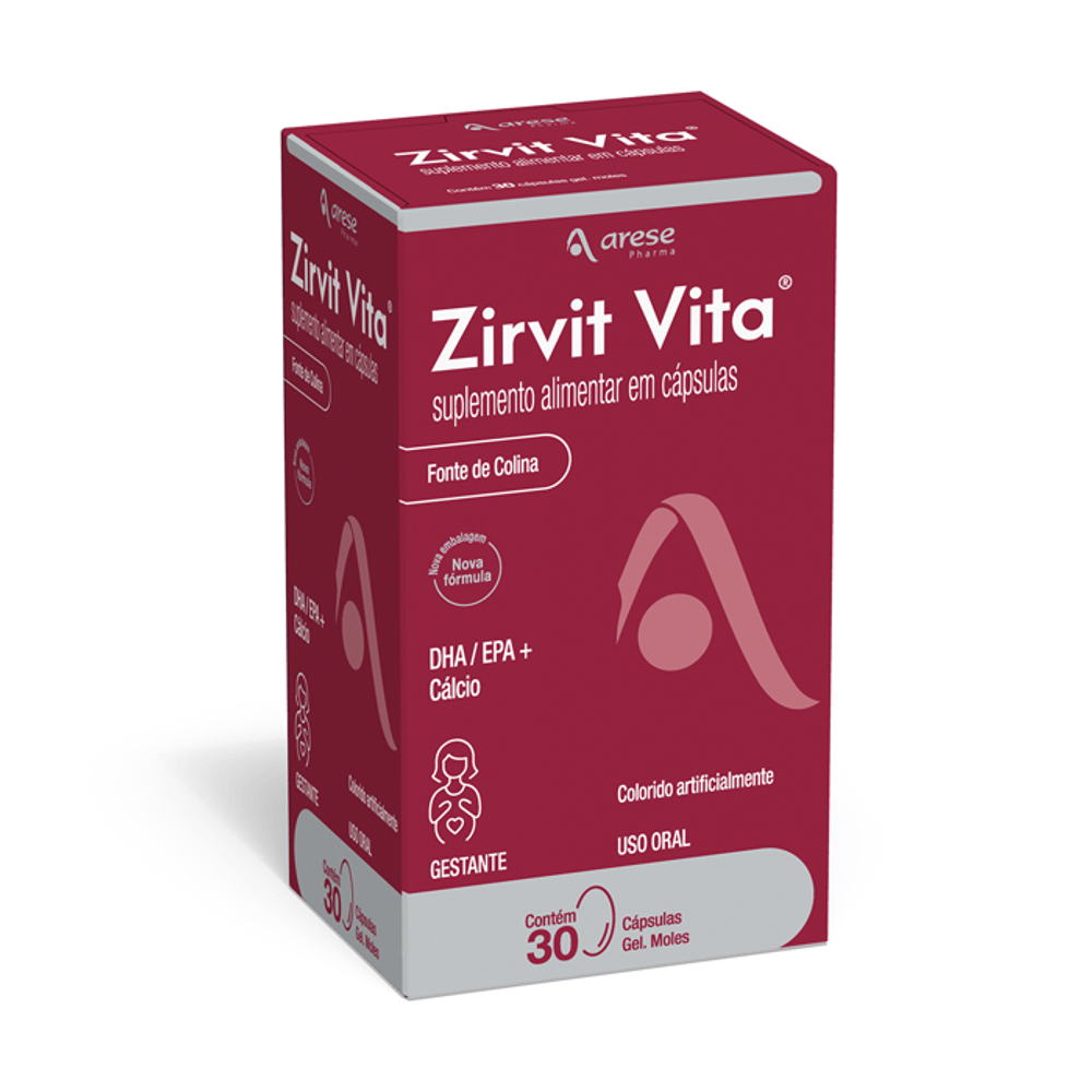 Zirvit Vita Arese 30 Cápsulas - Drogarias Pacheco