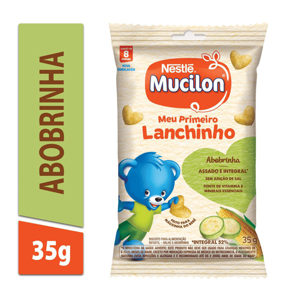 Snack Mucilon Meu Primeiro Lanchinho Abobrinha 35g - Drogarias Pacheco