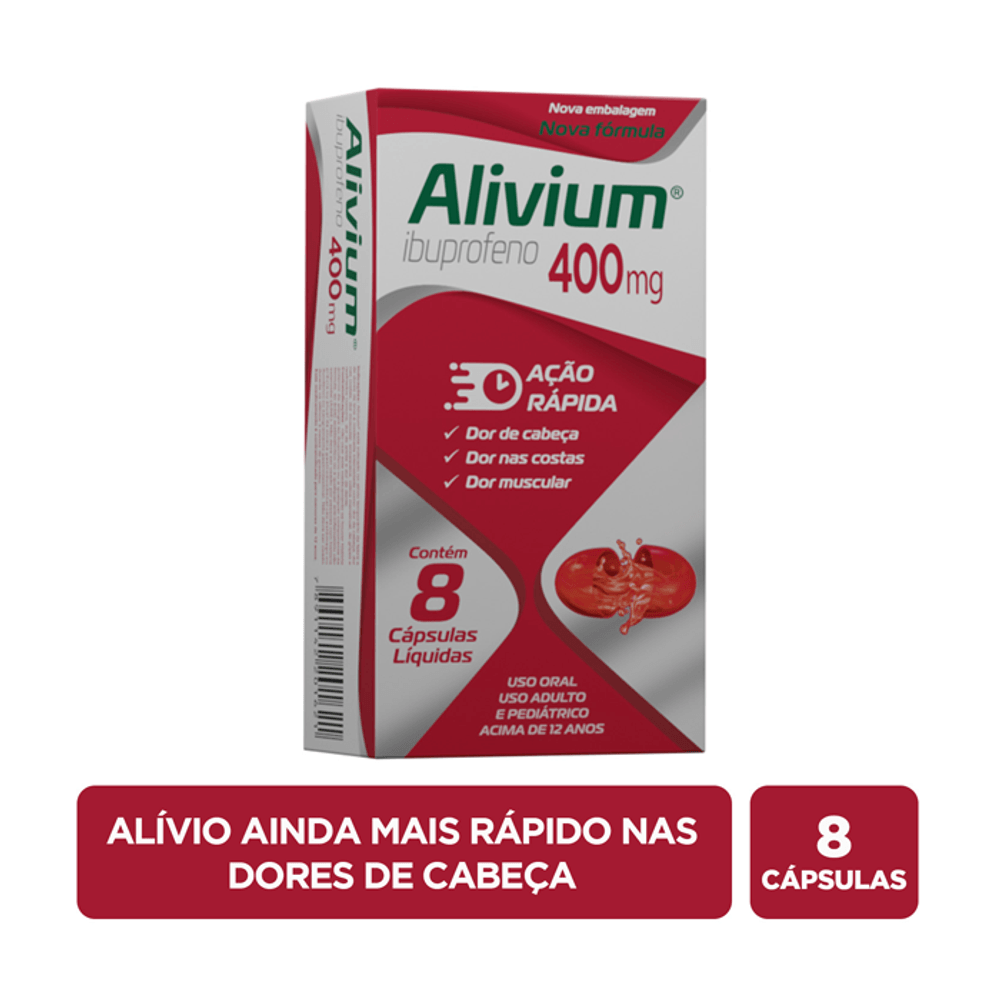 Alivium 400mg Mantecorp Farmasa 8 Cápsulas - Drogarias Pacheco