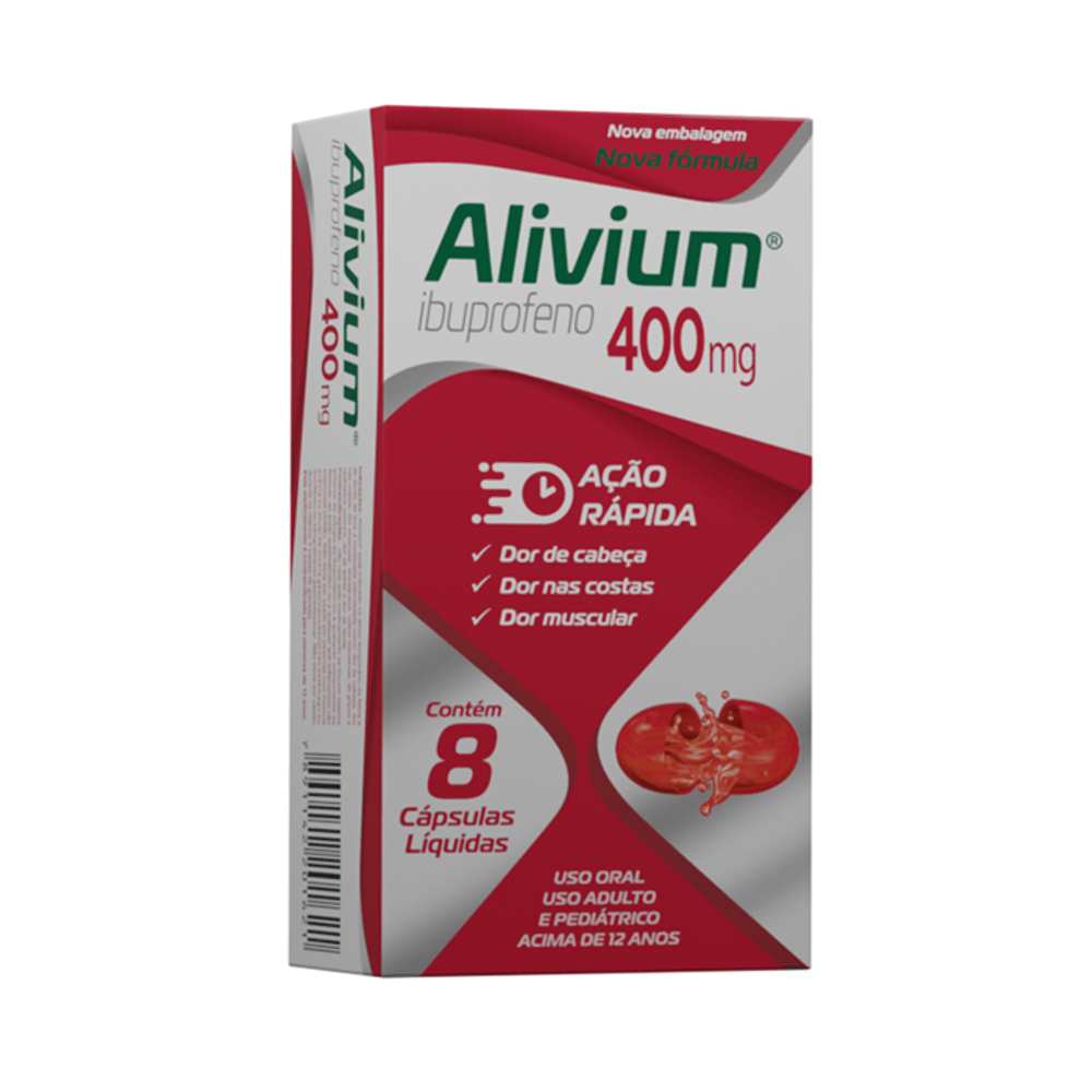 Alivium 400mg Mantecorp Farmasa 8 Cápsulas - Drogarias Pacheco