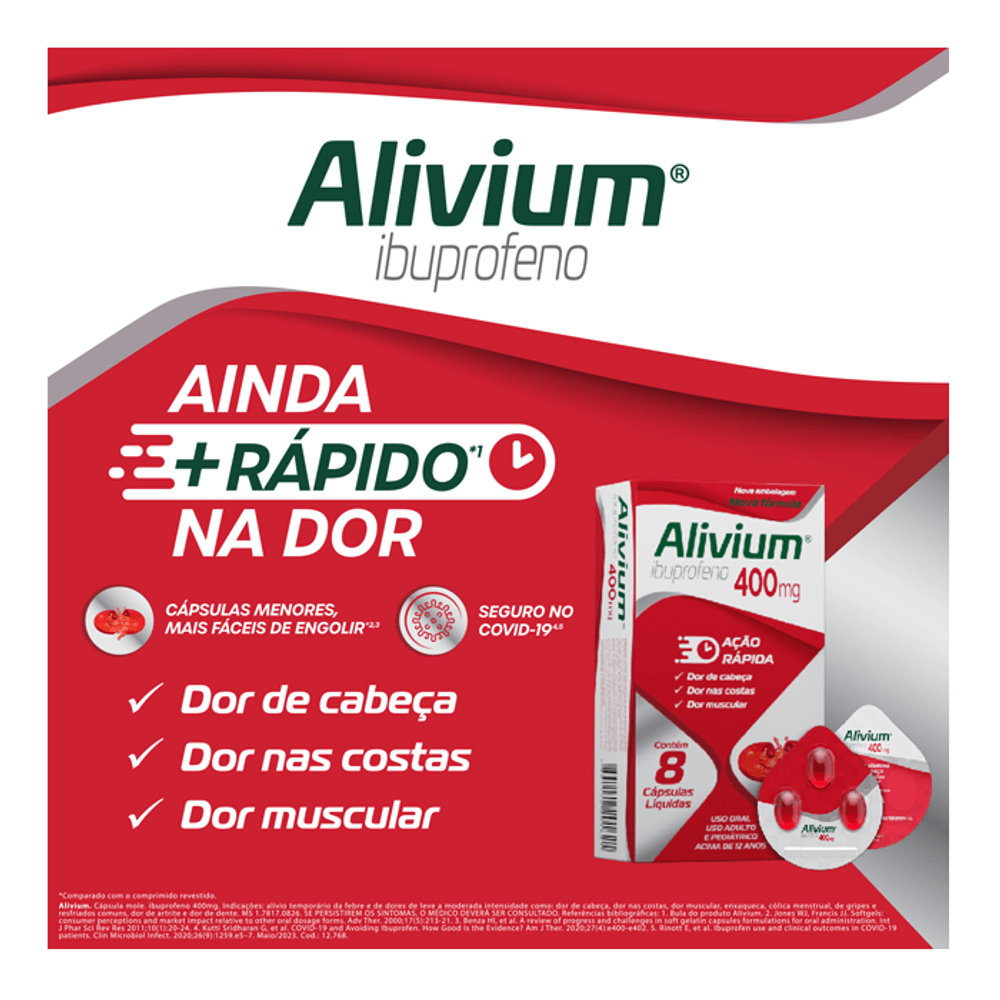 Alivium 400mg Mantecorp Farmasa 8 Cápsulas - Drogarias Pacheco