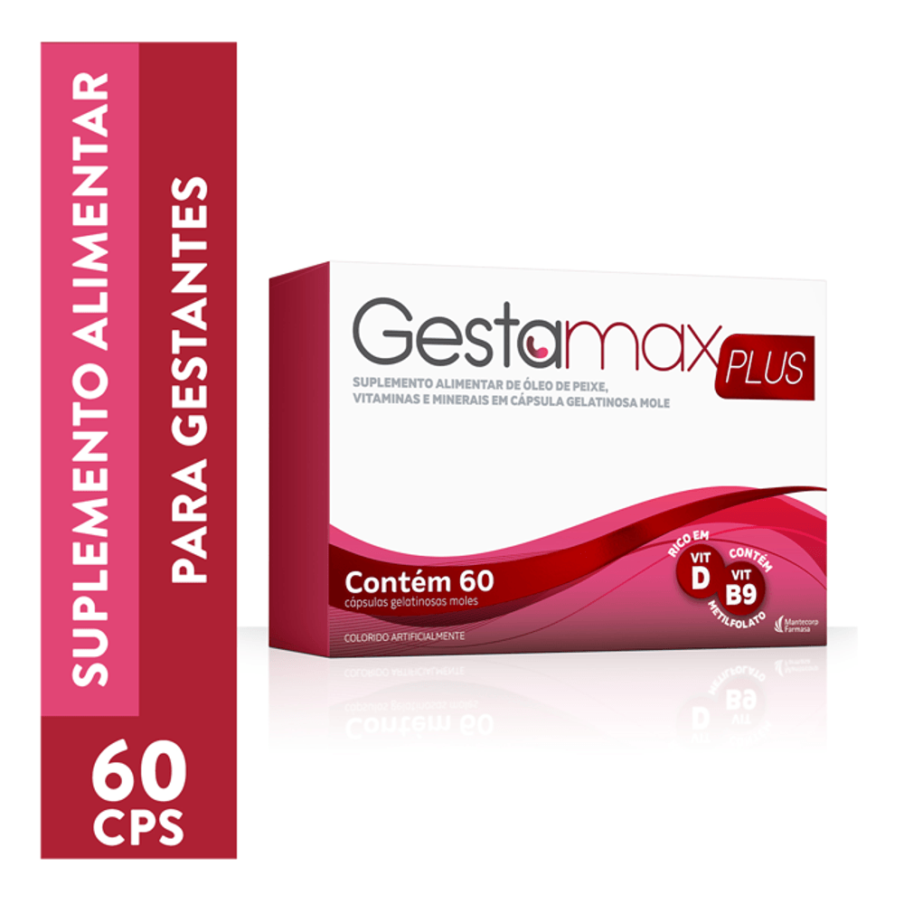 Suplemento Vitamínico Gestamax Plus 60 Cápsulas - Drogarias Pacheco