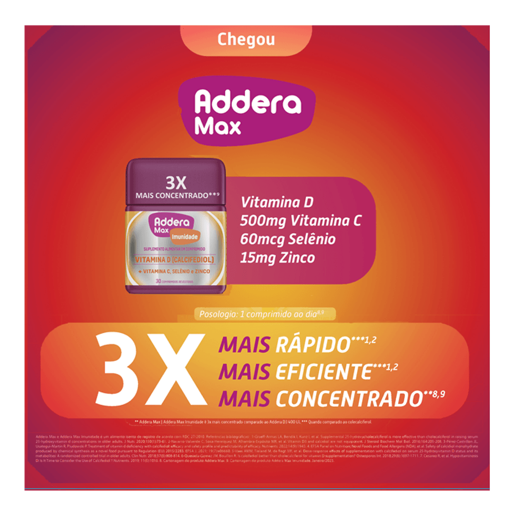 Addera Max Imunidade Mantecorp Farmasa 26g 30 Comprimidos - Drogarias ...