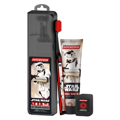 Kit Dentalclean Star Wars Escova Dental + Fio Dental 20m + Gel Dental ...