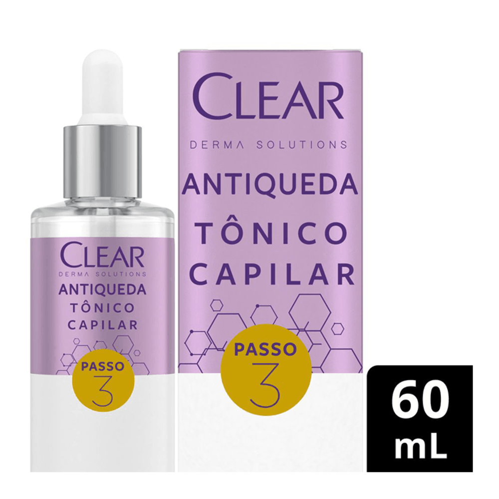 Tônico Capilar Clear Derma Solutions Antiqueda 60ml - Drogarias Pacheco