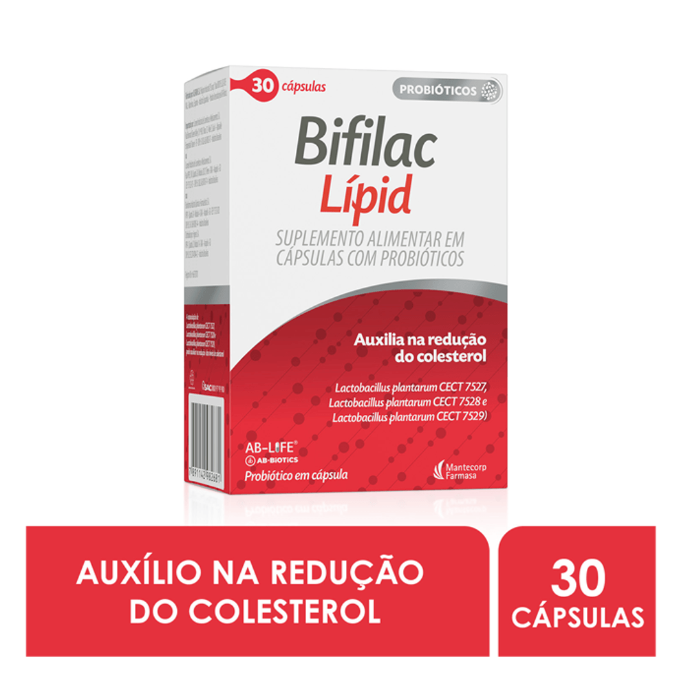 Suplemento Alimentar com Probióticos Bifilac Lípid 30 Cápsulas ...