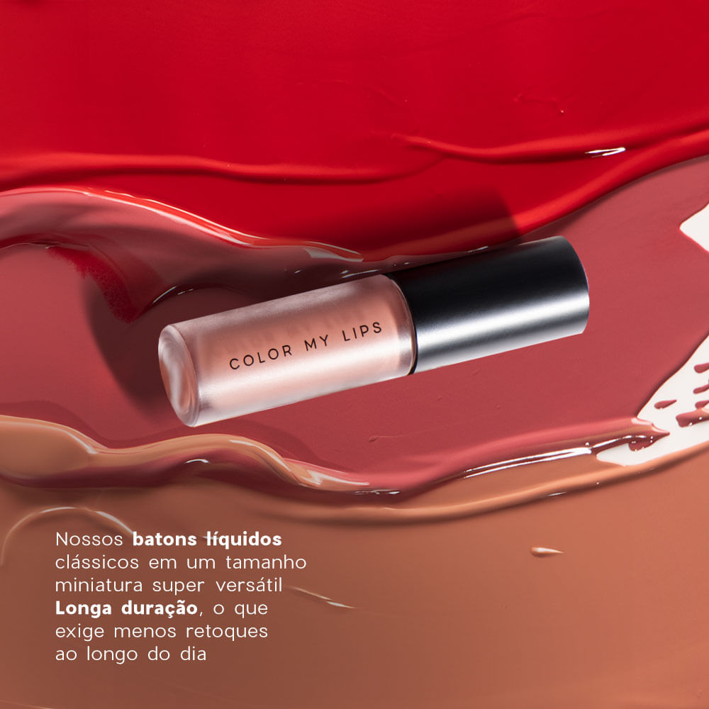 Mini Batom Líquido Nude Matte - Color My Lips Naked Océane Edition 1g ...