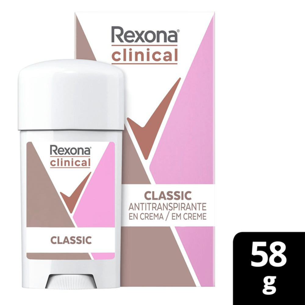 Desodorante Rexona Clinical Classic Creme 58g - Drogarias Pacheco