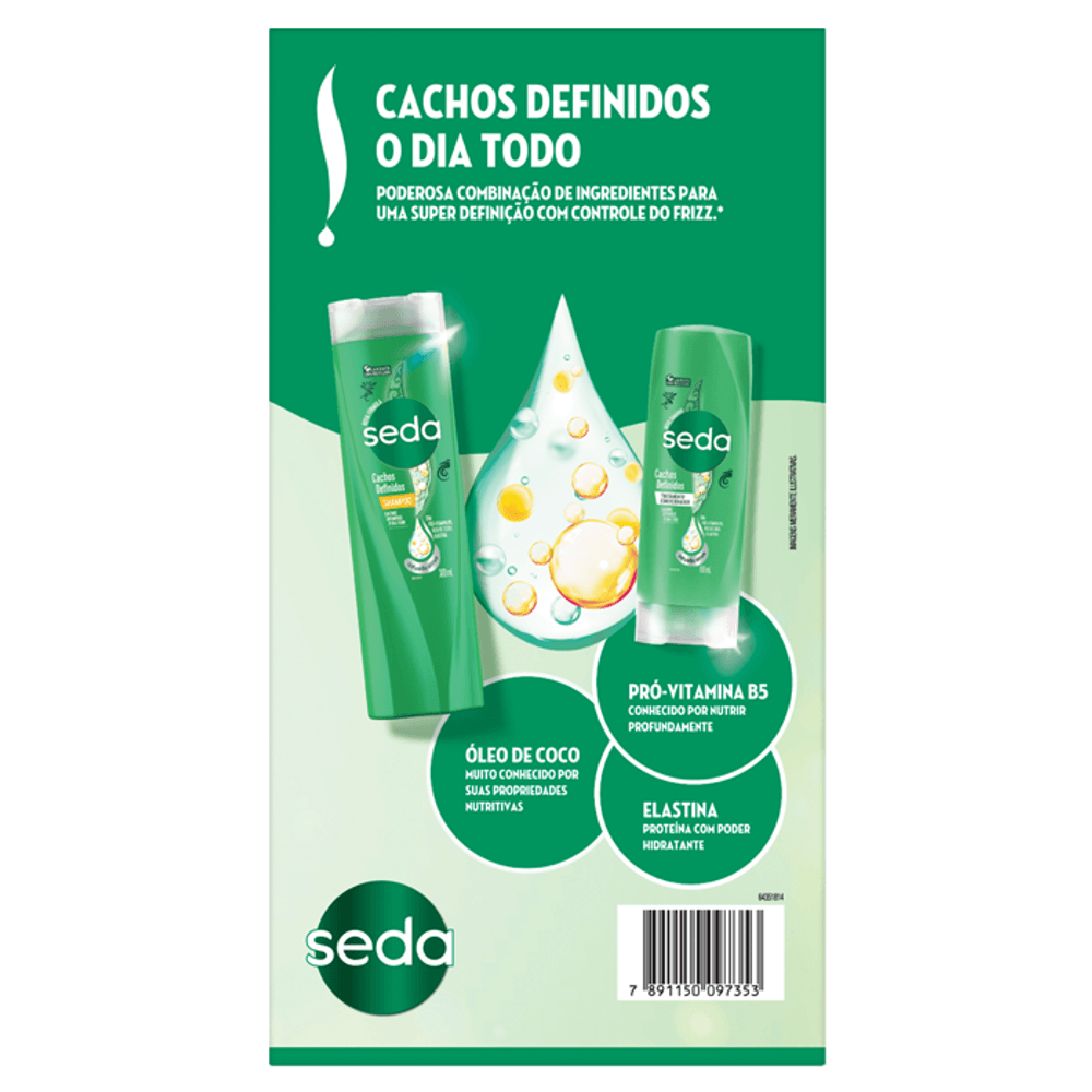Kit Seda Cachos Definidos Shampoo 300ml + Condicionador 190ml ...