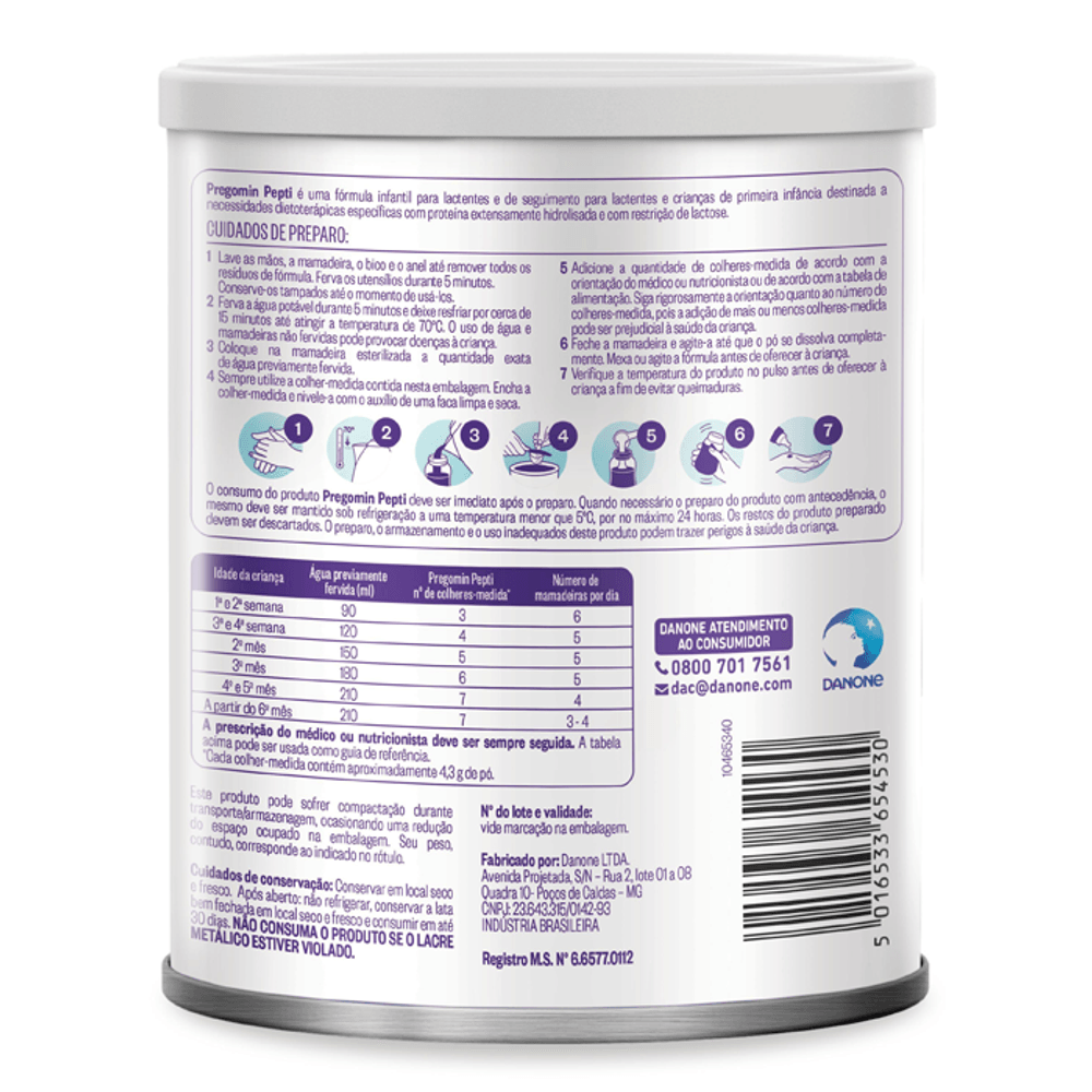 Fórmula Infantil Danone Pregomin Pepti 1 a 3 anos 400g - Drogarias Pacheco