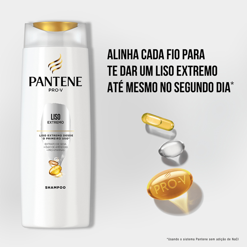 Kit Pantene Liso Extremo Shampoo 350ml + Condicionador 175ml - Drogarias Pacheco