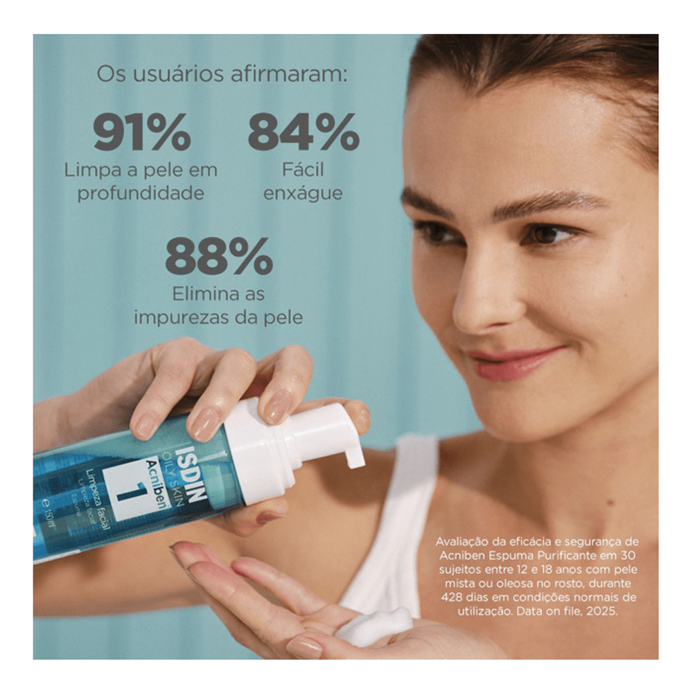 Espuma De Limpeza Facial Isdin Acniben Oily Skin 150ml Drogarias Pacheco