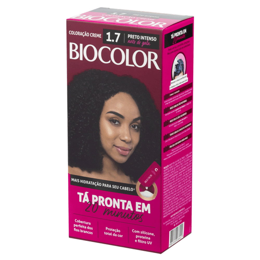 Tinta de Cabelo Biocolor 1.7 Preto Intenso Noite de Gala - Drogarias ...