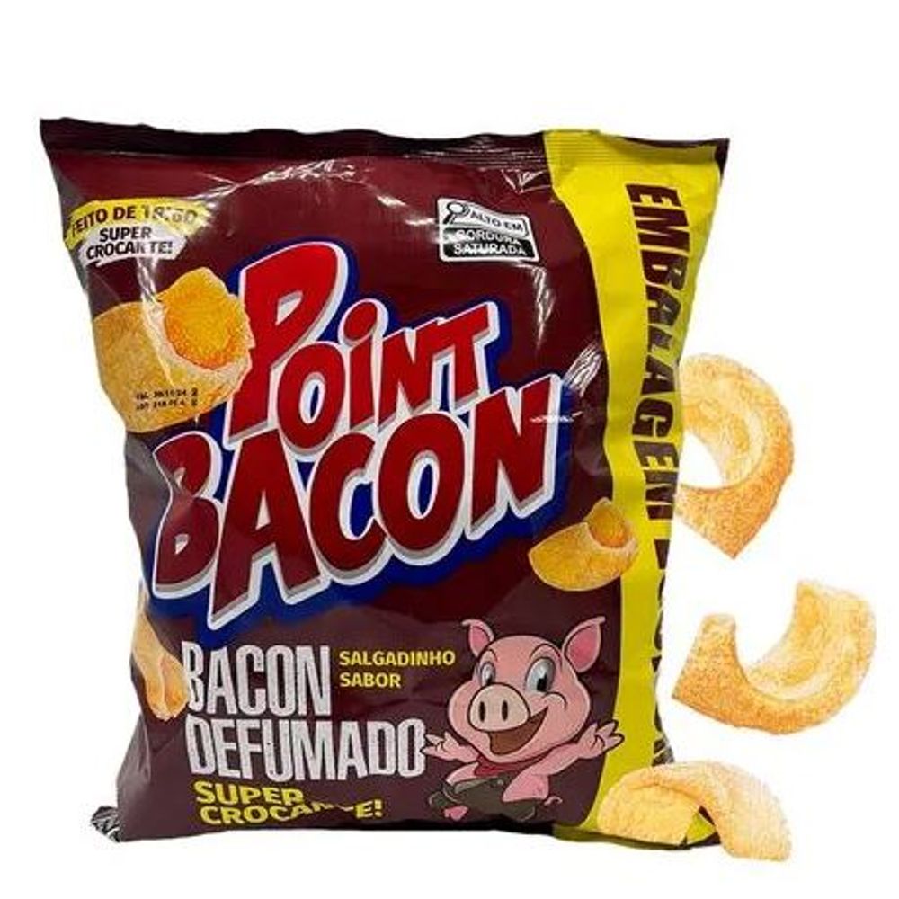 Salgadinho Point Bacon sabor Bacon defumado super crocante com 200g ...