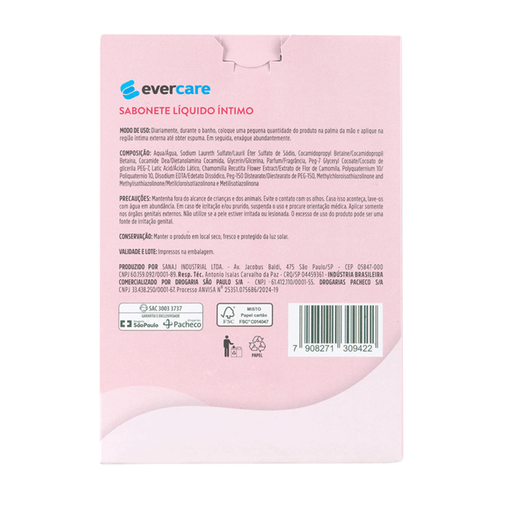Kit Sabonete Íntimo Ever Care Floral 200ml + 50ml - Drogarias Pacheco