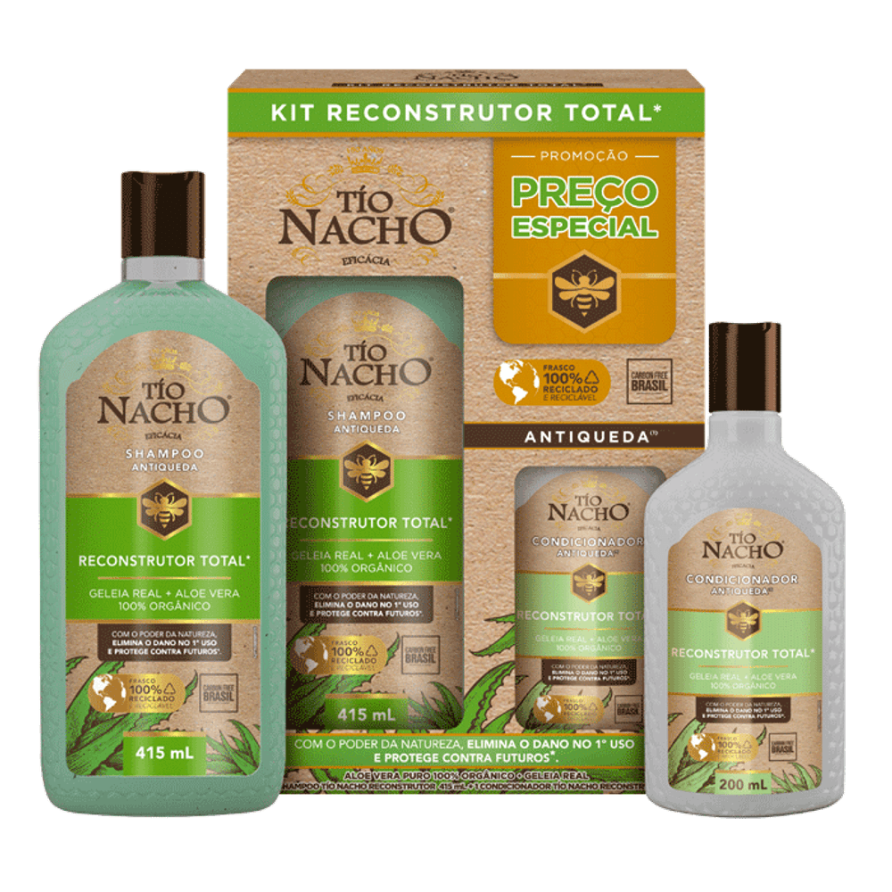 Kit Shampoo Tio Nacho Reconstrutor 415ml + Condicionador 200ml ...