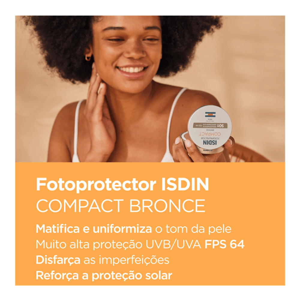 Protetor Solar Facial Isdin FPS 50+ Compacto Areia 10g Pó - Drogarias ...