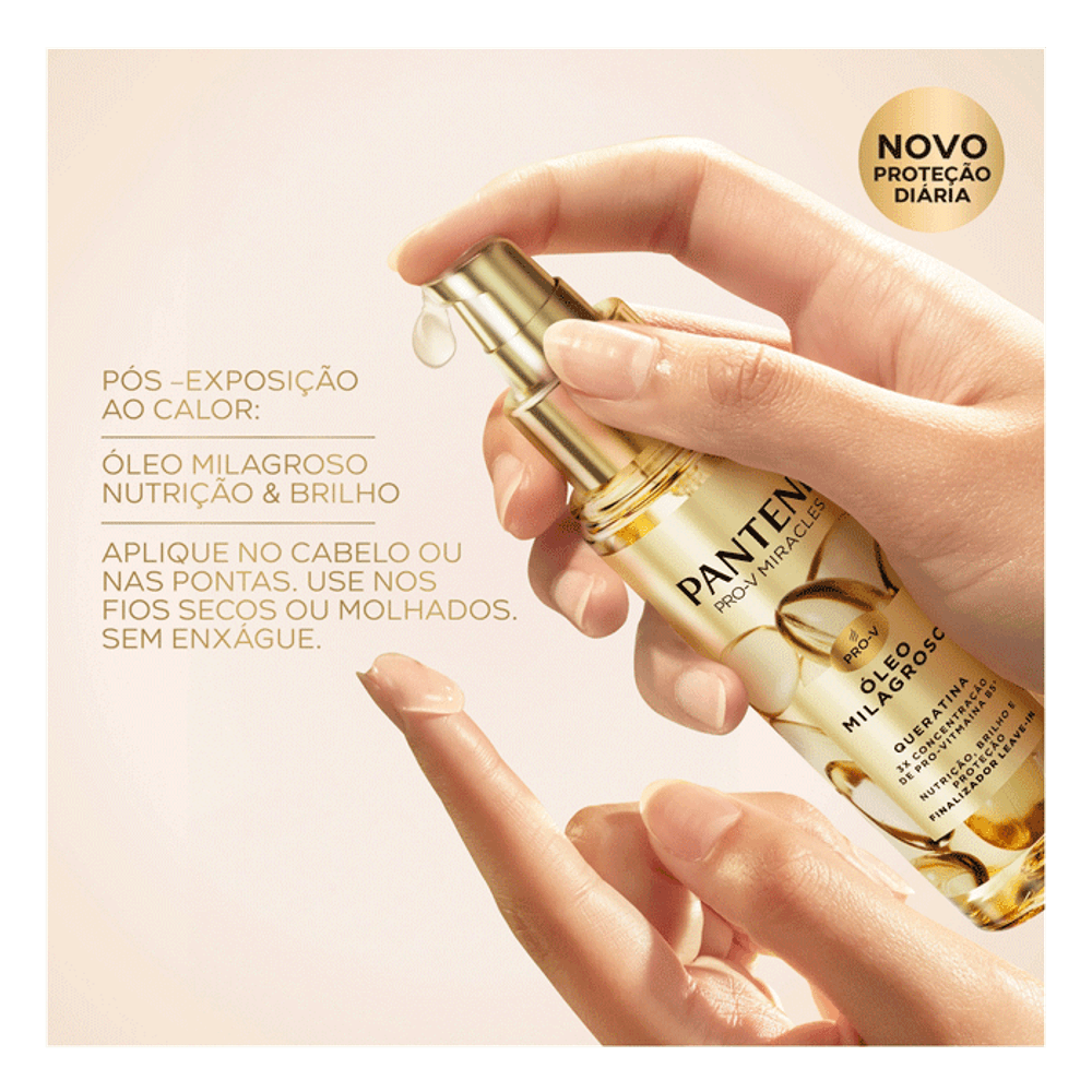 Óleo Capilar Milagroso Pantene Pro-V Queratina Finalizador Leave-in 95ml - Drogarias Pacheco