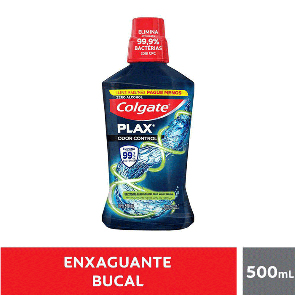 Enxaguante Bucal Colgate Plax Odor Control Zero Álcool 500ml ...