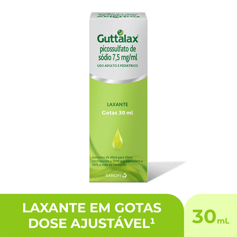 Laxante Guttalax 7,5mg/ml Gotas 30ml - Drogarias Pacheco