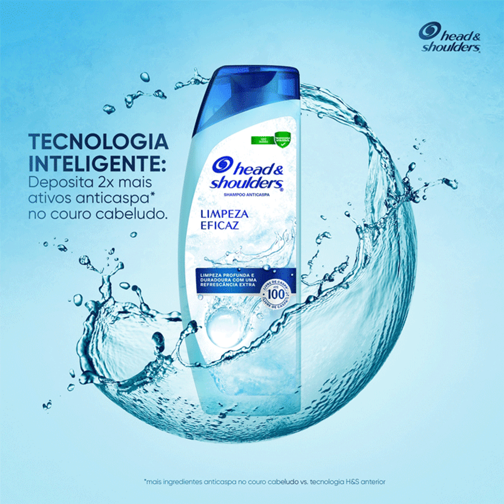 Shampoo Anticaspa Head & Shoulders Limpeza Eficaz 400ml - Drogarias Pacheco