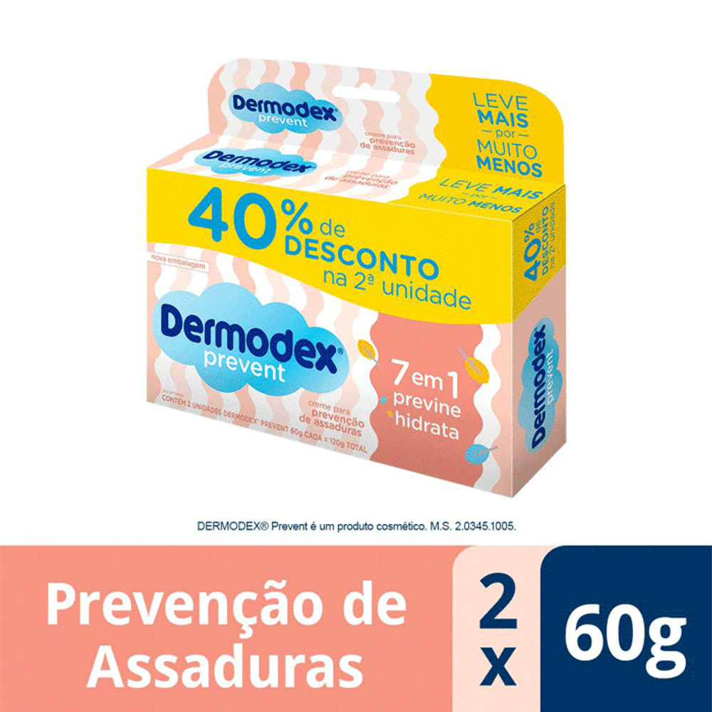 Kit Pomada de Assadura Infantil Dermotex Prevent 2 Unidades 60g Cada ...