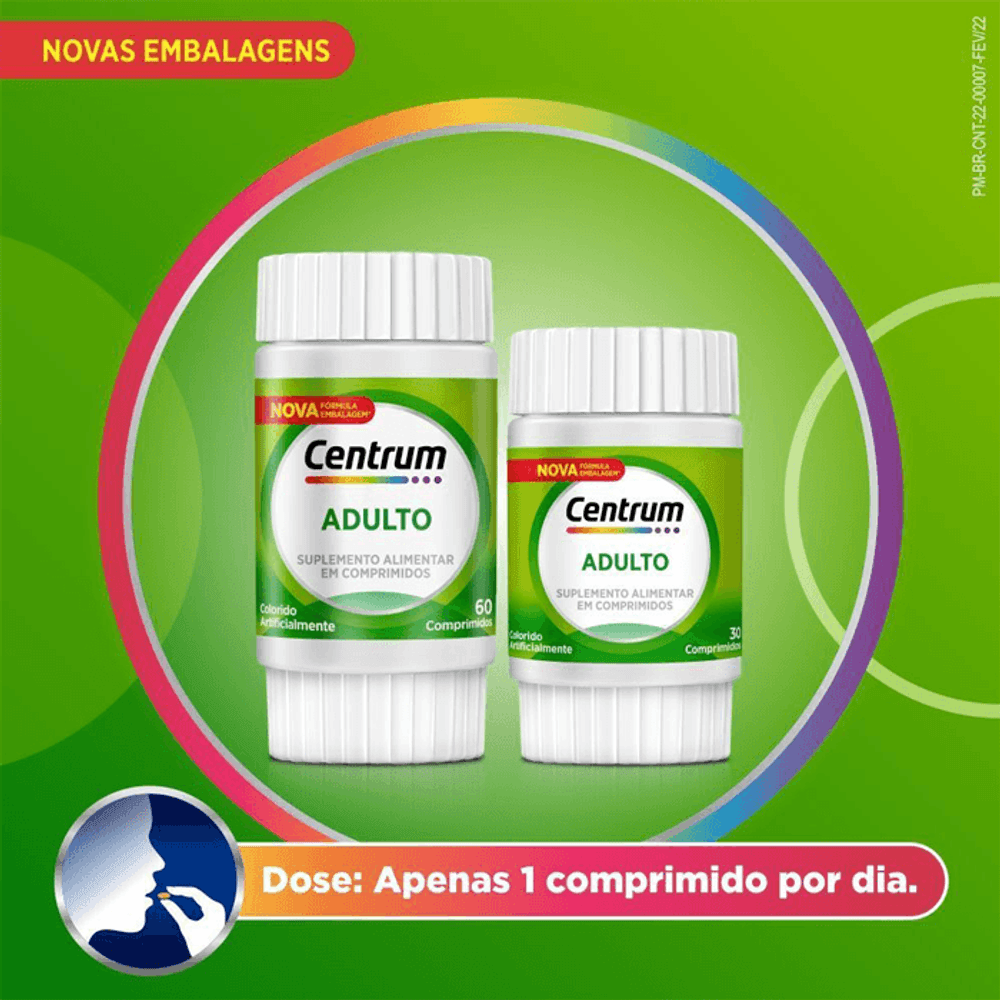 Kit Multivitamínico Centrum Adulto Vitaminas de A a Z 30 + 60 ...