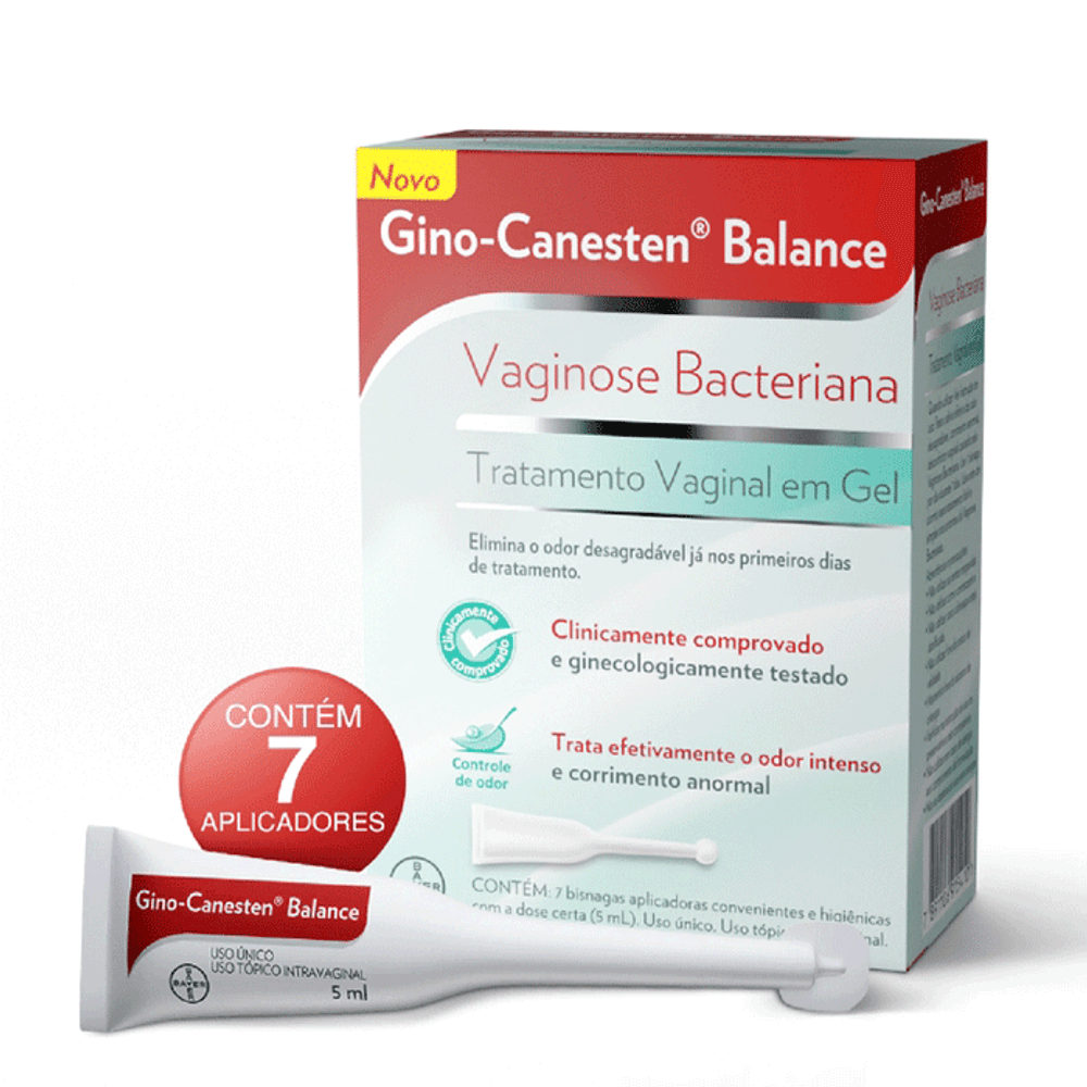 Gino Canesten Balance Gel Vaginal 5ml Bayer 7 Unidades - Drogarias Pacheco