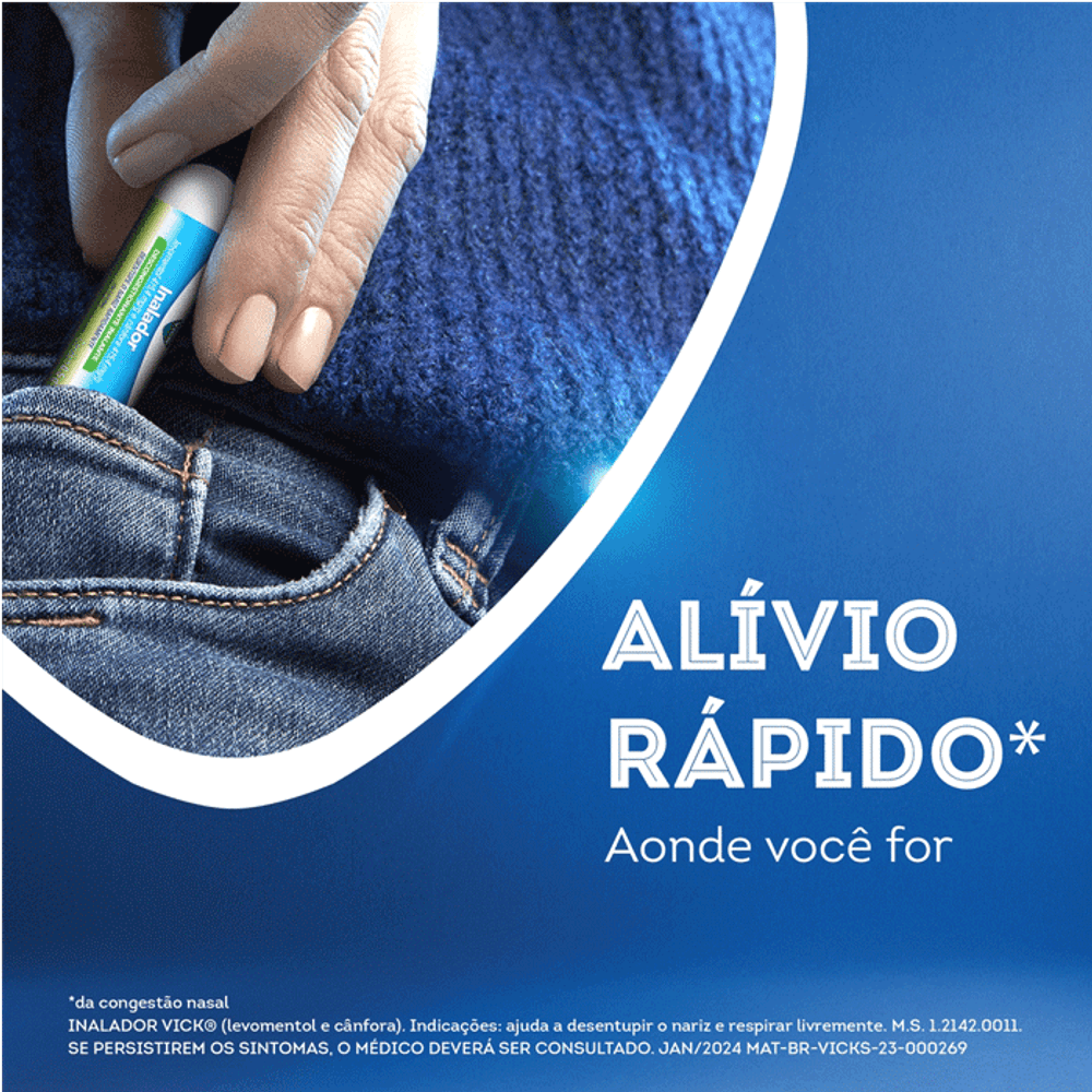 Inalador Descongestionante Nasal Vick 0,5g - Drogarias Pacheco