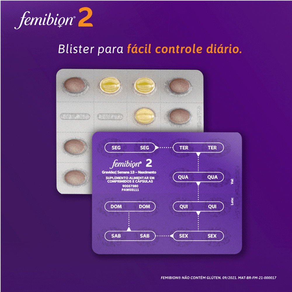 Multivitamínico para Gravidez Femibion 2 28 Comprimidos + 28 Cápsulas ...
