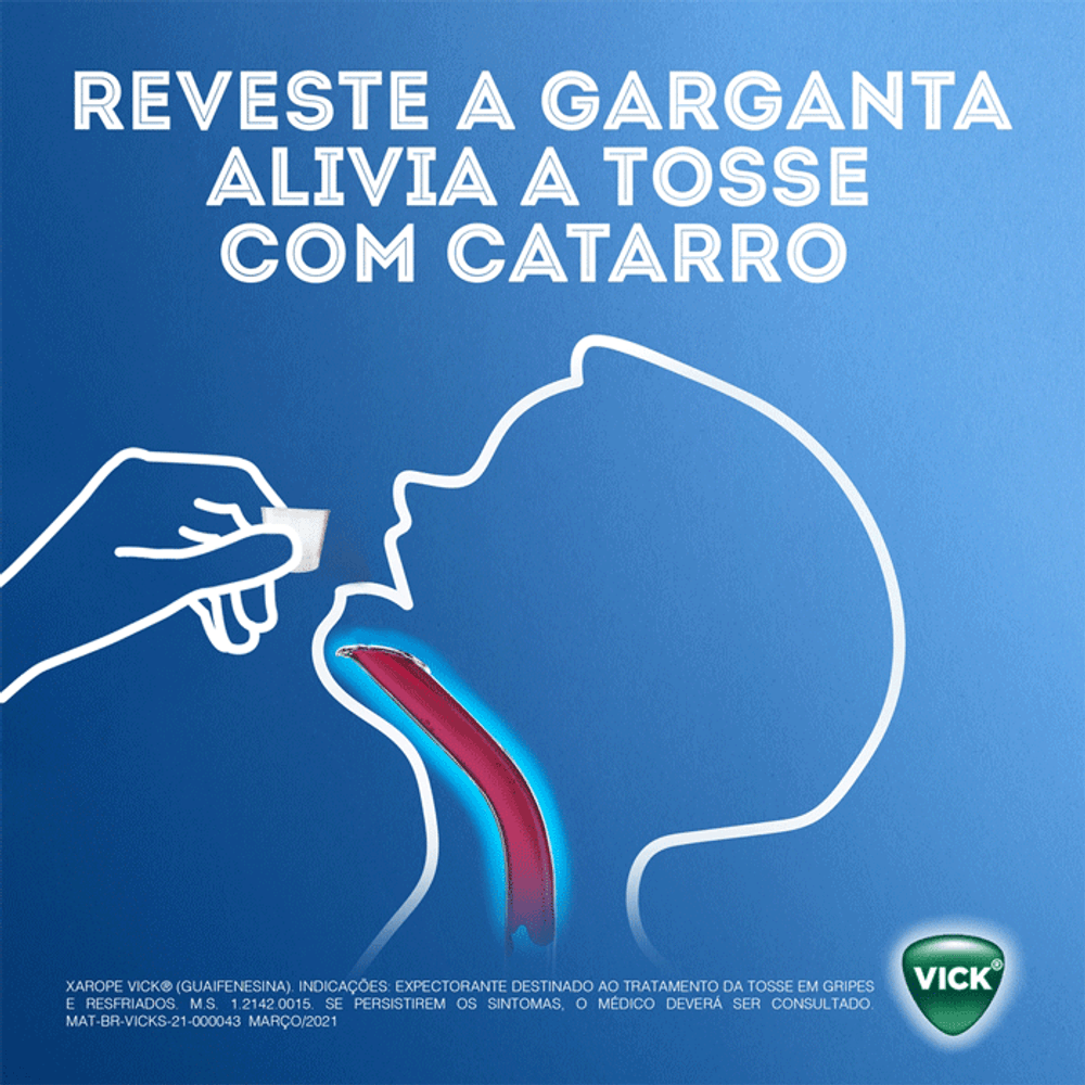 Xarope Expectorante Vick Pediátrico 120ml - Drogarias Pacheco