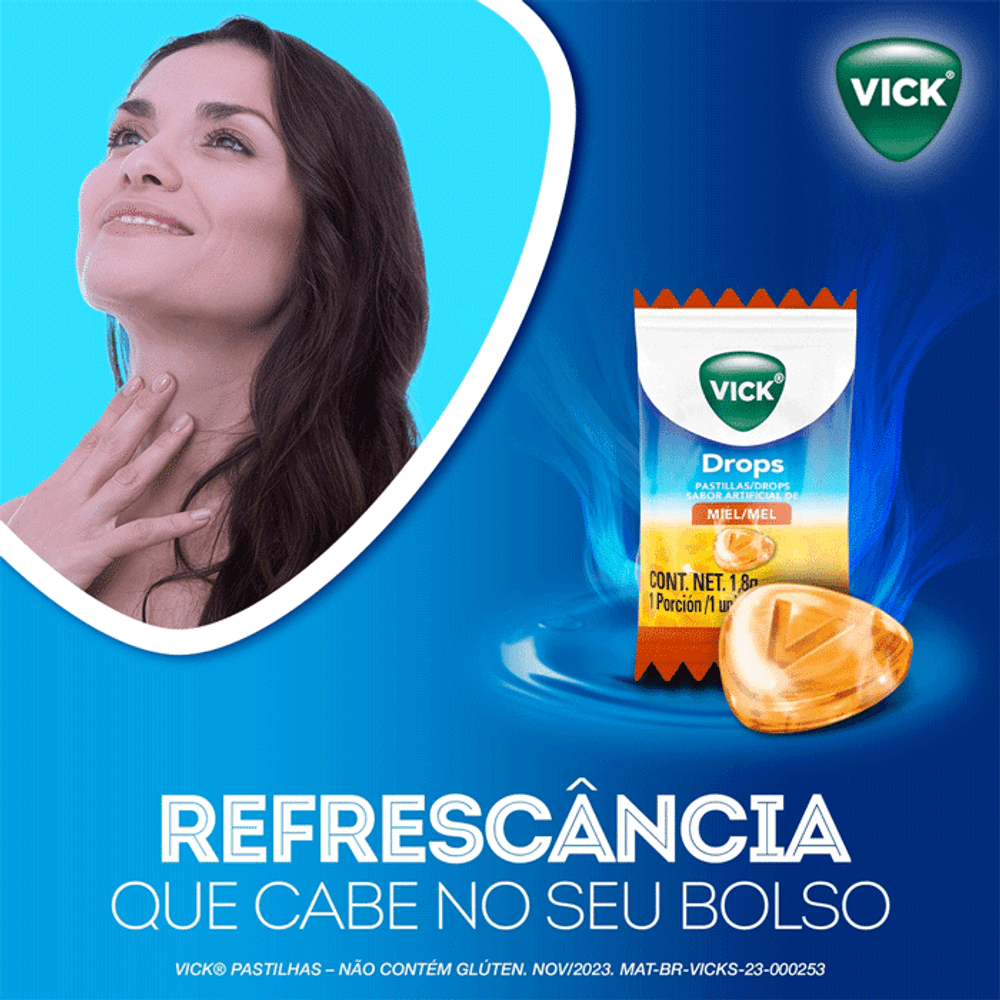 Pastilha Vick Drops Mel 36g 20 Unidades - Drogarias Pacheco