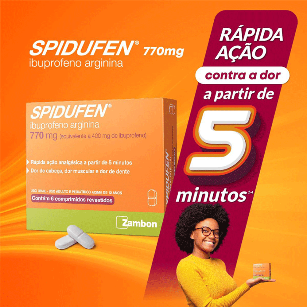 Spidufen 770mg Zambon 6 Comprimidos Revestidos - Drogarias Pacheco