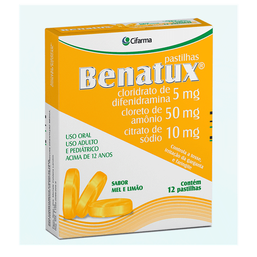 Benatux Mel e Limão Cifarma 12 Pastilhas - Drogarias Pacheco