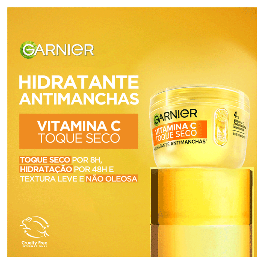 Hidratante em Gel Facial Garnier Vitamina C Toque Seco Antimanchas 85g ...