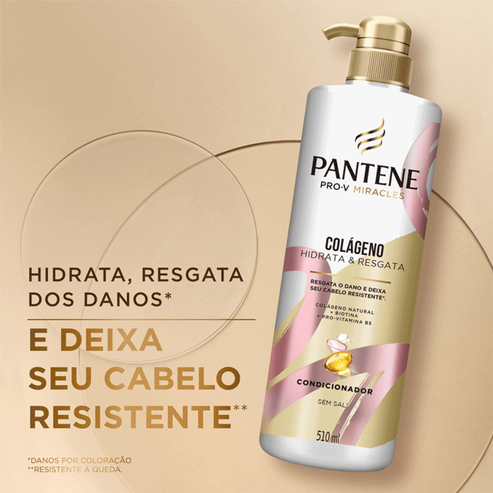 Condicionador Pantene Pro-V Miracles Colágeno Hidrata & Resgata 510ml - Drogarias Pacheco