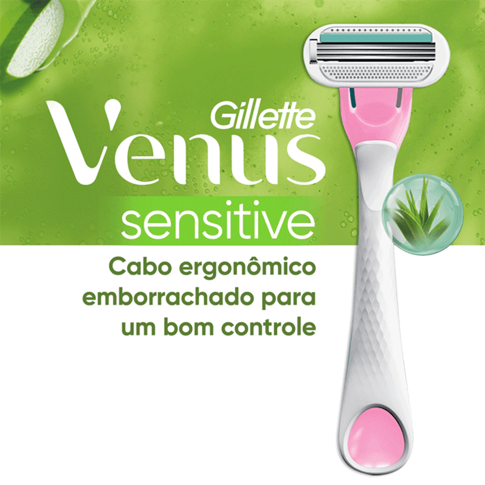 Aparelho de Depilar Gillette Venus Sensitive 2 Unidades - Drogarias Pacheco