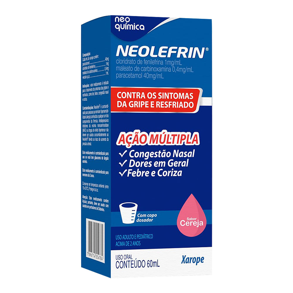 Neolefrin Neo Química 60ml Xarope - Drogarias Pacheco