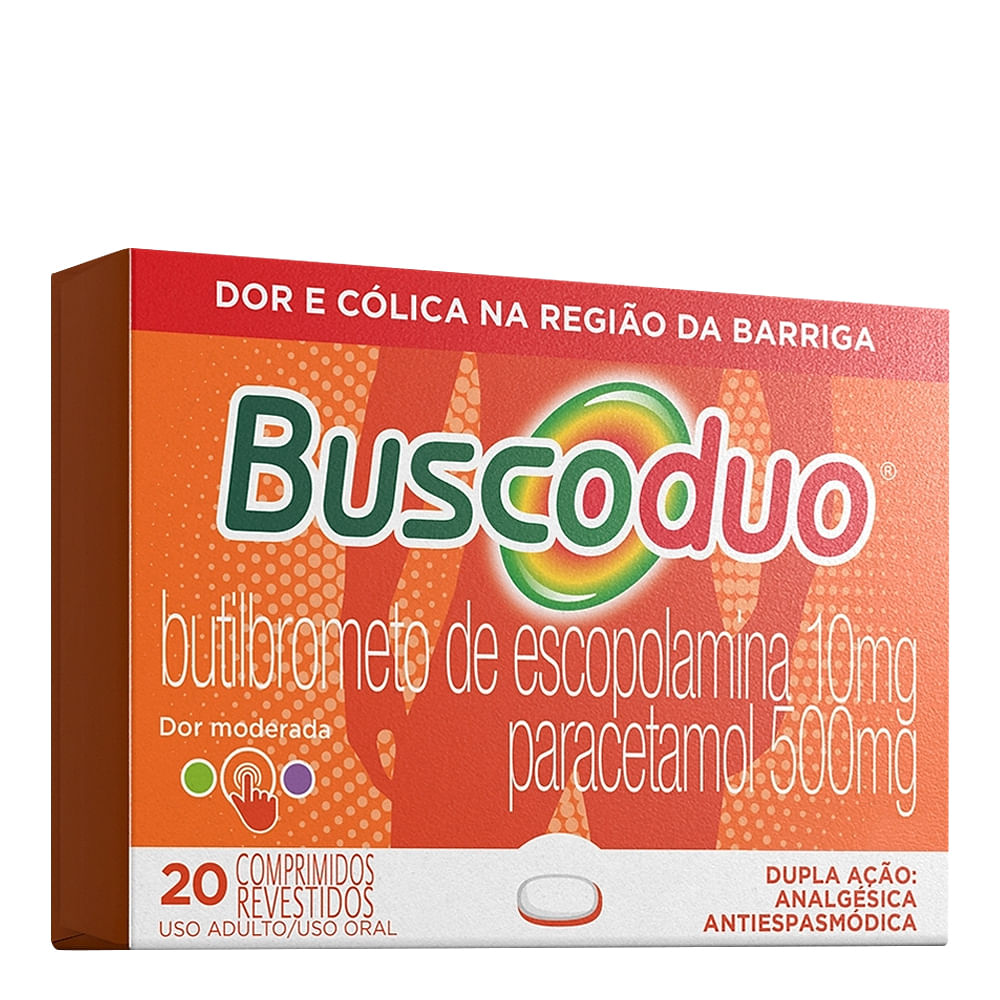 Analgésico Buscoduo 20 Comprimidos Revestidos - Drogarias Pacheco