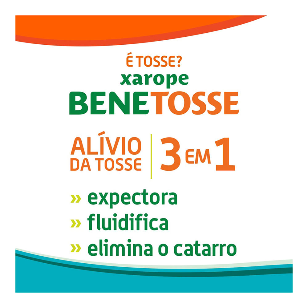 Expectorante e Fitoterápico Benetosse Sabor Cereja 100ml Xarope + Copo ...