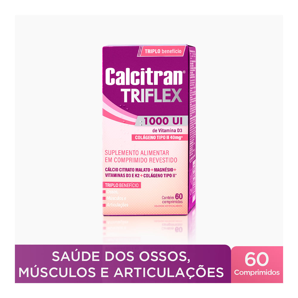 Calcitran Triplex 60 Comprimidos - Drogarias Pacheco