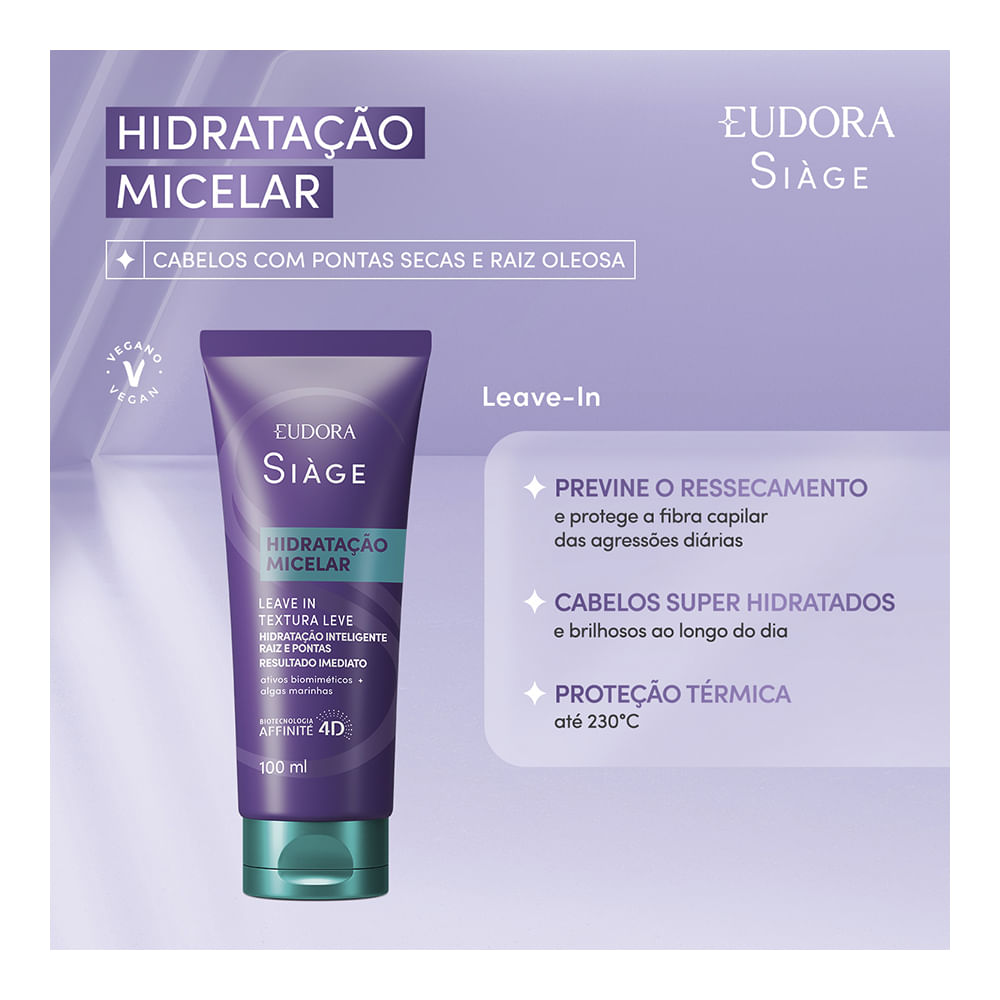 Leave-In Eudora Hidratação Micelar 100ml - Drogarias Pacheco
