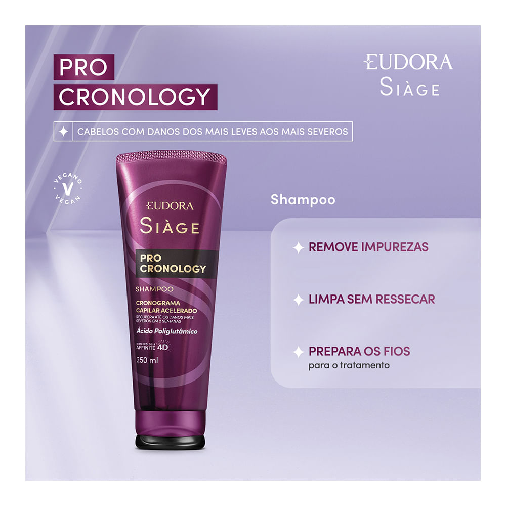 Shampoo Eudora Siage Pró Cronology 250ml - Drogarias Pacheco