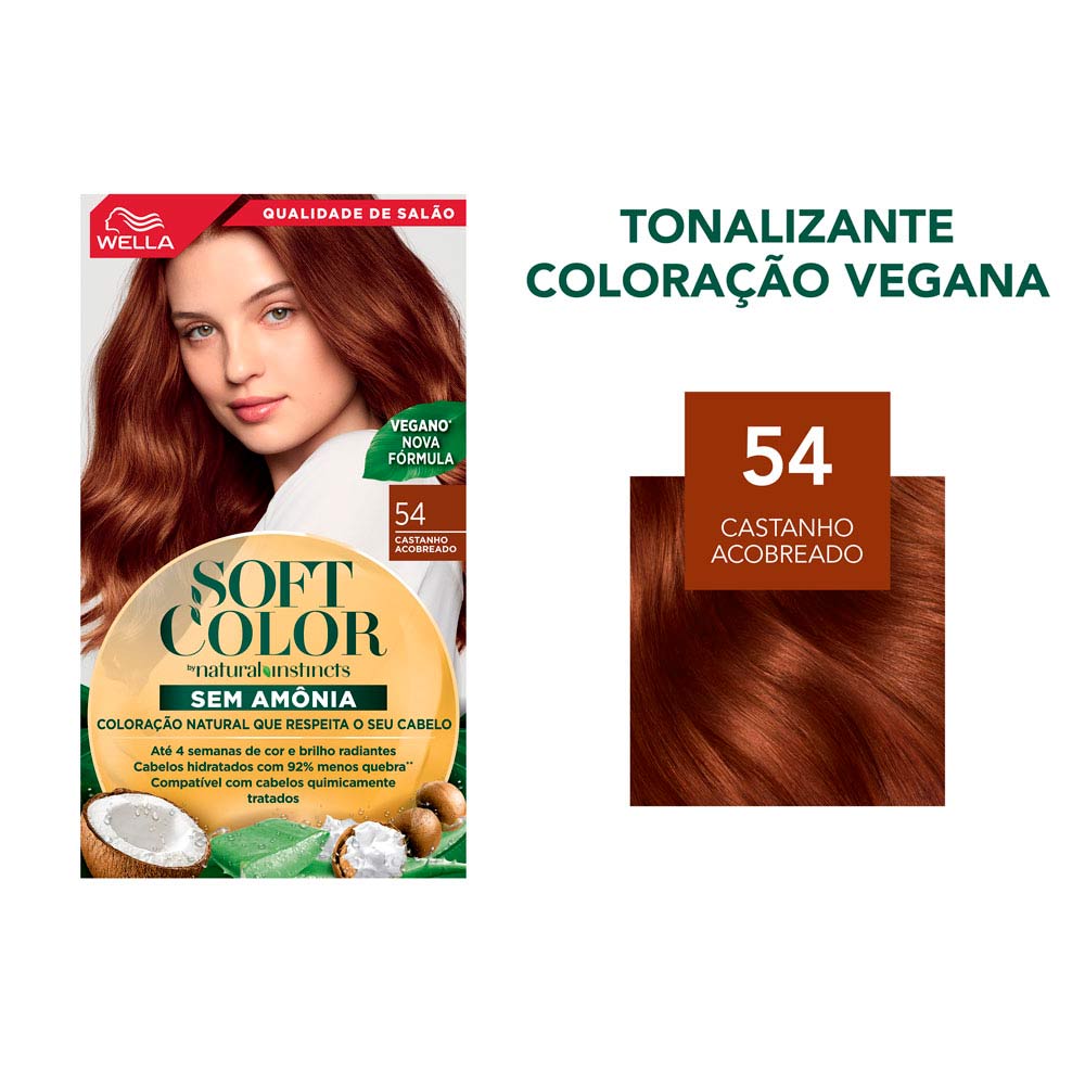 Tintura Soft Color 54 Castanho Acobreado - Drogarias Pacheco