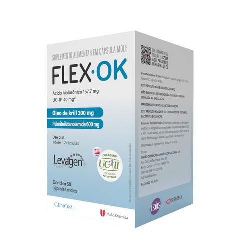 Suplemento Alimentar Flex Ok 60 Cápsulas - Drogarias Pacheco