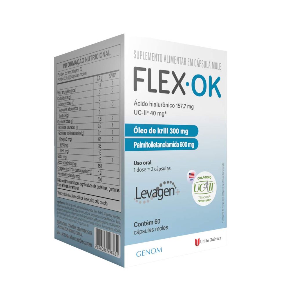 Suplemento Alimentar Flex Ok 60 Cápsulas - Drogarias Pacheco