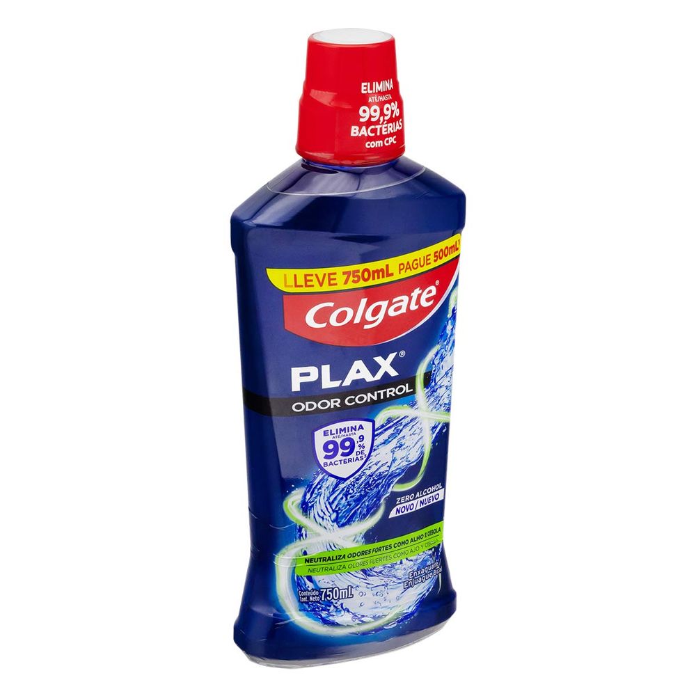 Enxaguante Bucal Colgate Plax Odor Control Zero Álcool 750ml ...