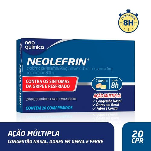 Neolefrin 20 Comprimidos - Drogarias Pacheco