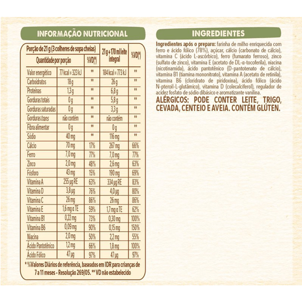 Cereal Infantil Mucilon Milho 180g - Drogarias Pacheco